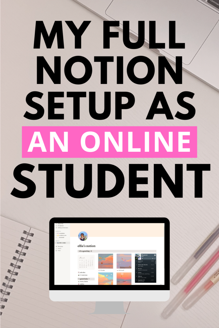 My Full Notion Setup As A Student (FREE Template Included!) - Sincerely ...