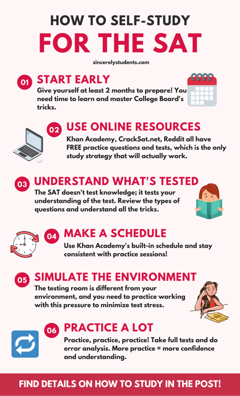 How To Self-Study For The SAT And Get A 1500+ - Sincerely Students